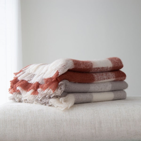 Red and White Throw Blanket - Etsy