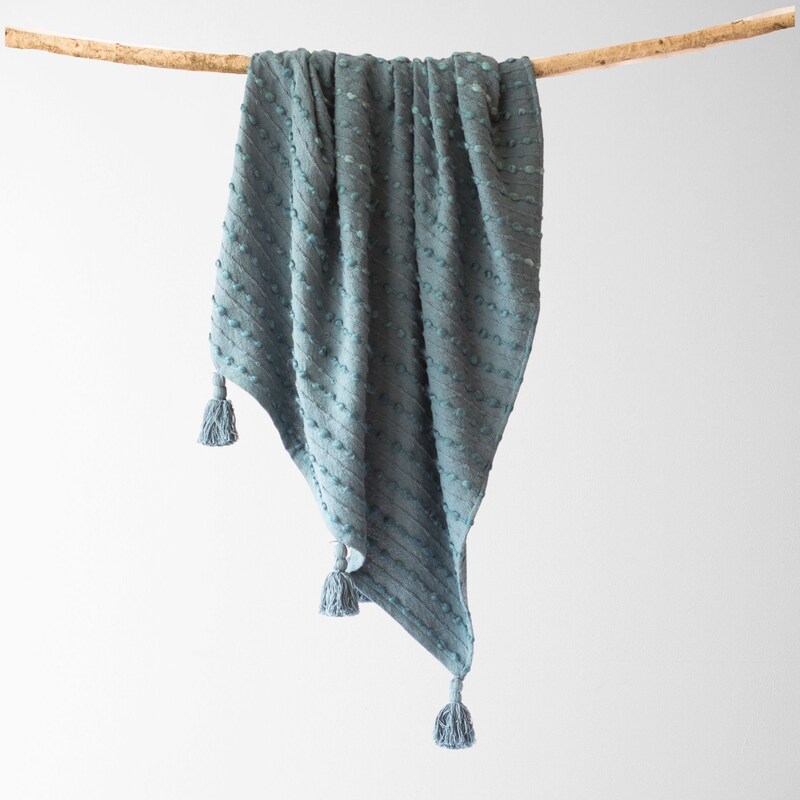 Throw With Tassels - Etsy
