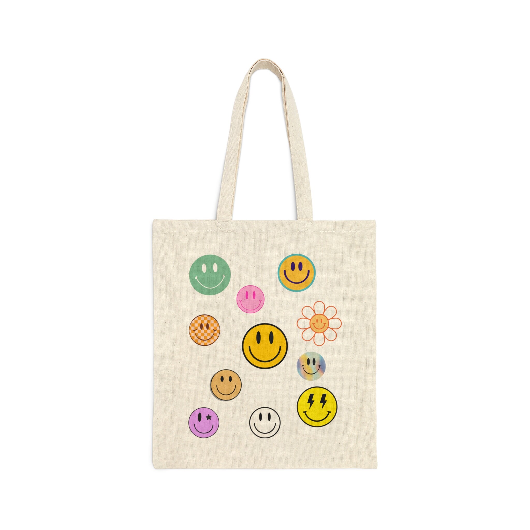 Smiley Face Bag, Smiley Face, Tote Bag, Canvas Tote Bag, Smiley, Smile ...