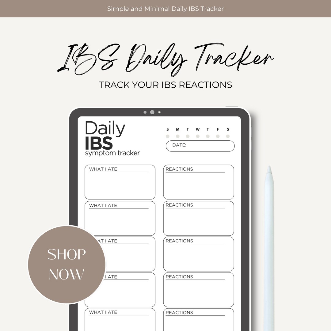 IBS Symptom Tracker, Digital IBS Symptom Tracker, IBS Tracker, Ibs List ...
