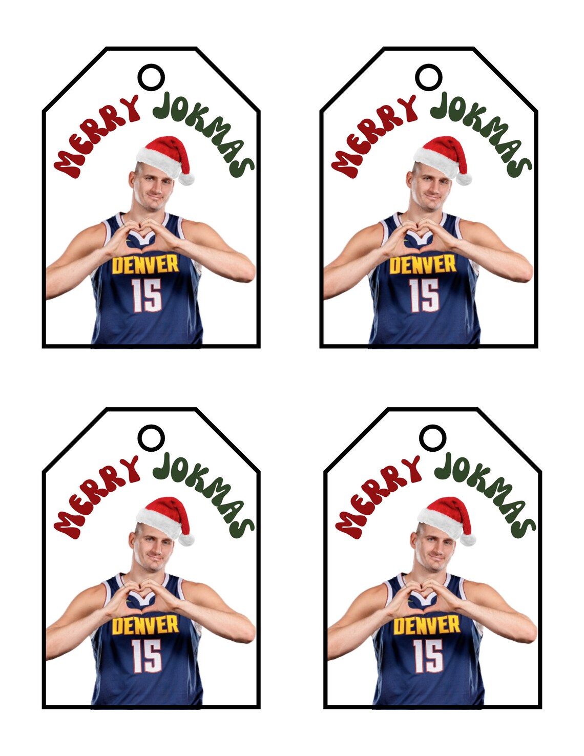 Nikola Jokic Printable Gift Tag Printable Gift Tag Joker - Etsy