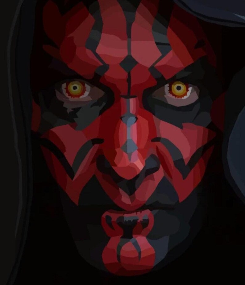 Darth Maul - Star Wars - Digital Painting - Movie Scene - Poster and ...
