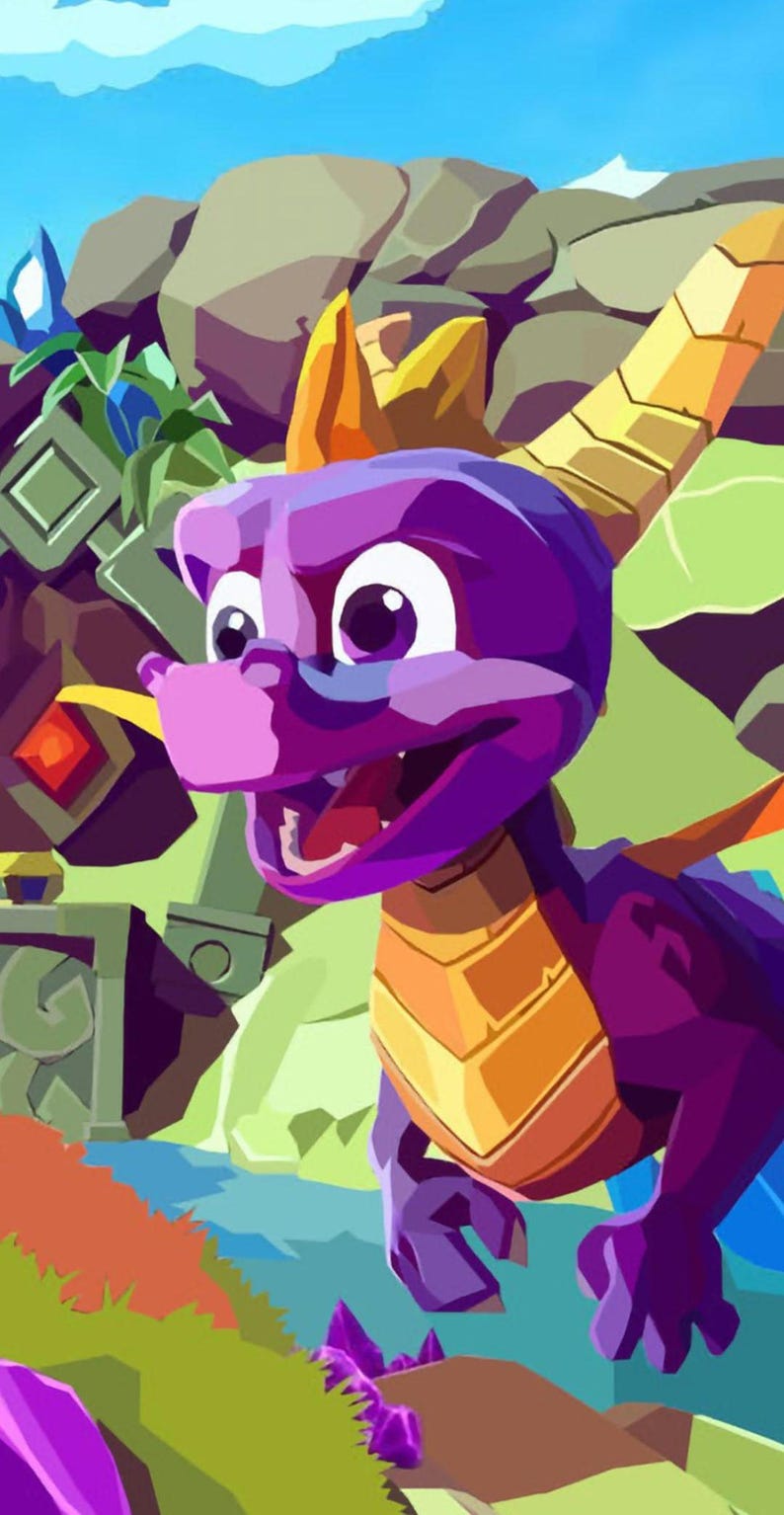 Spyro the Dragon Digital Painting Poster/print Art - Etsy