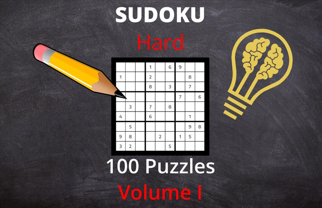 100 Hard Difficulty Sudoku 9x9 Puzzle (solution Included) - Etsy