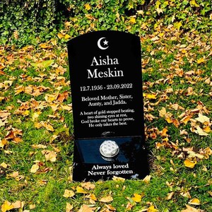 Personalised Muslim Islamic Arabic Memorial Plaque Grave Marker Plaque ...