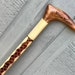 Walking Stick Wooden CANE, Handmade Carving Wooden Walking Stick, Hand ...