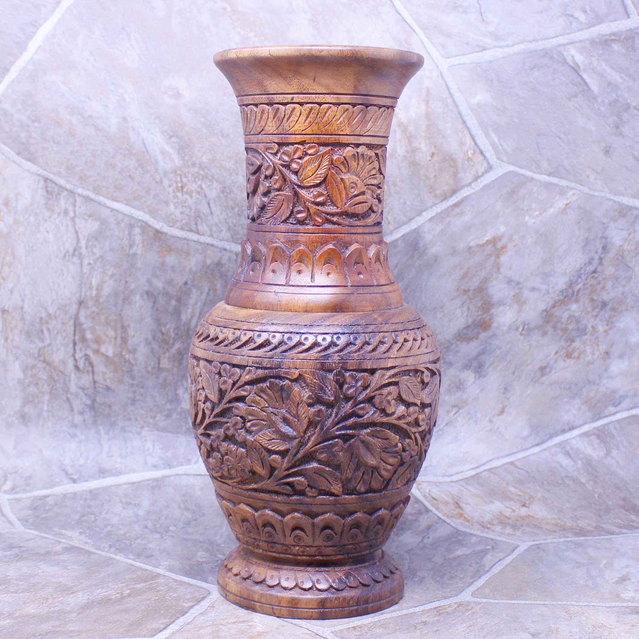 Handmade Rosewood Vase Carved Wood Vase Wooden Vase Wedding - Etsy