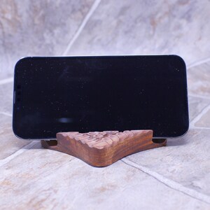 Wooden Handcarved Phone Stand, Custom Phone, Personalized Phone Holder ...