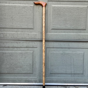 Handmade Carved Rosewood Walking Cane: Lightweight Personalized Wooden ...