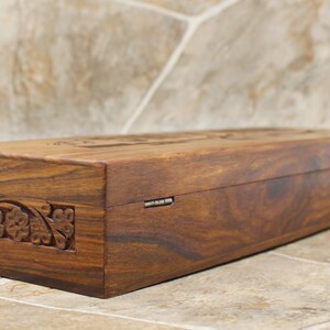 Hand-carved Rosewood Hunting Knife Box: Personalized Keepsake - Etsy