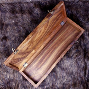 Hand-carved Wooden Box, Hunting Knife, Memory Box, Keepsake Box, Knife ...