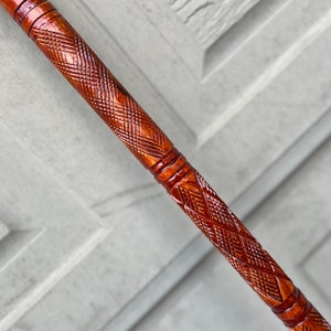 Hand Carved Rosewood Walking Cane: Personalized Wooden Stick - Etsy