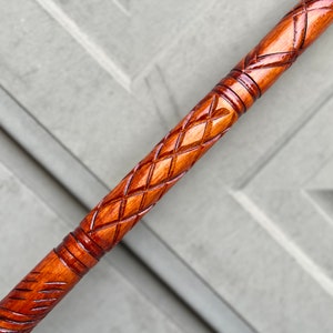 Handmade Carved Rosewood Walking Cane: Personalized Wooden Stick - Etsy