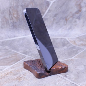 Wooden Handcarved Phone Stand, Custom Phone, Personalized Phone Holder ...