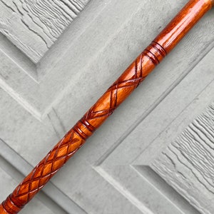 Handmade Carved Rosewood Walking Cane: Personalized Wooden Stick - Etsy