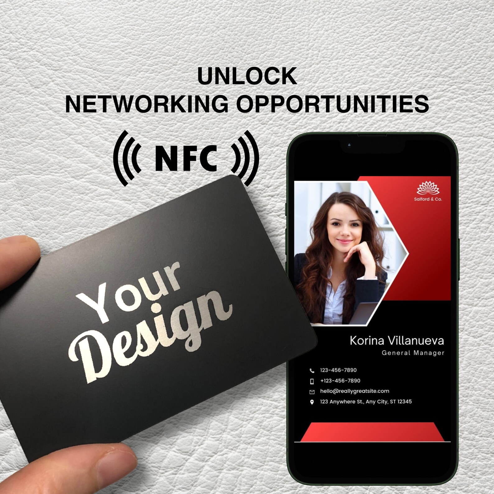 Business NFC Name Card, NFC Chips Metal, Professional Card Tap to Share ...
