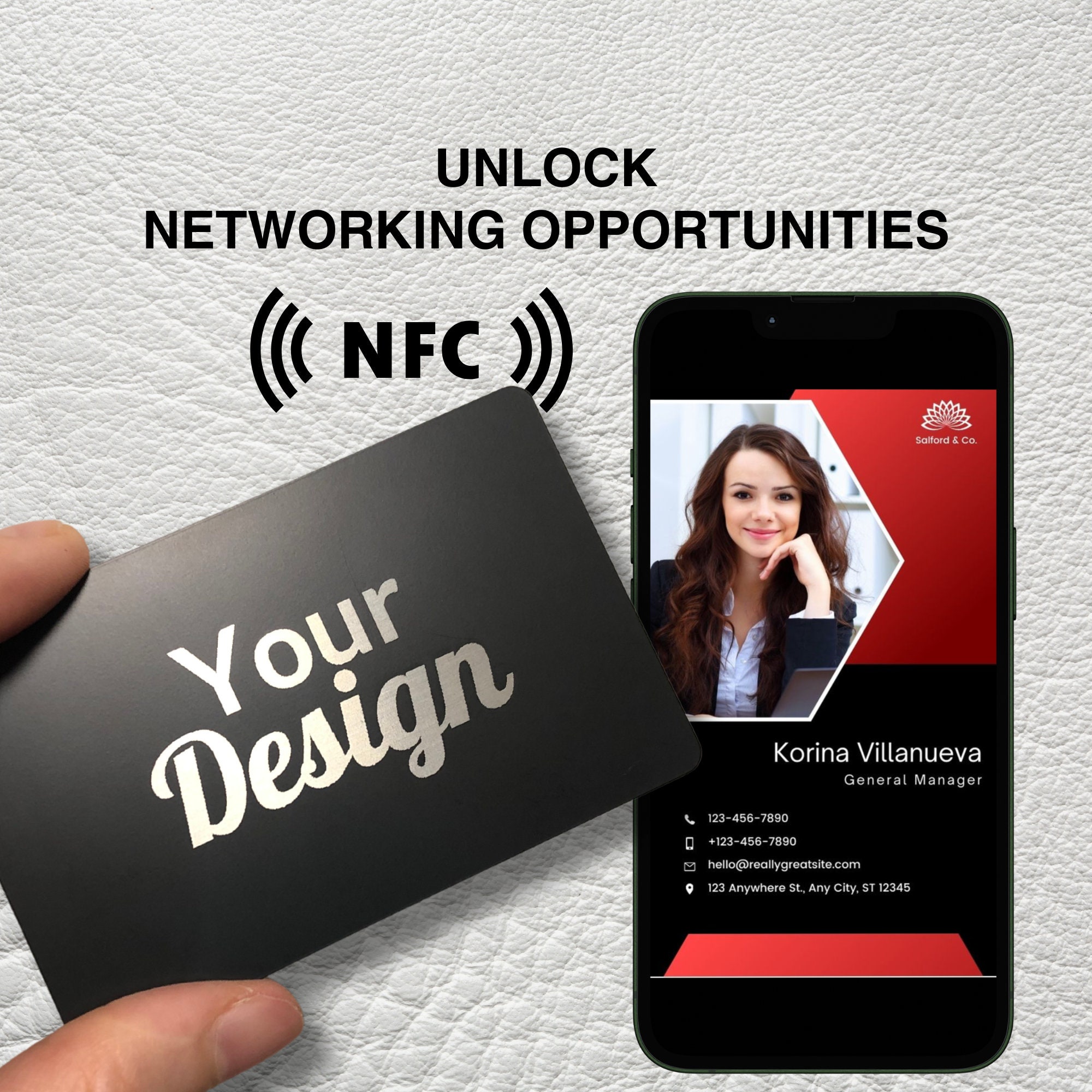 Business NFC Name Card, NFC Chips Metal, Professional Card Tap to Share ...