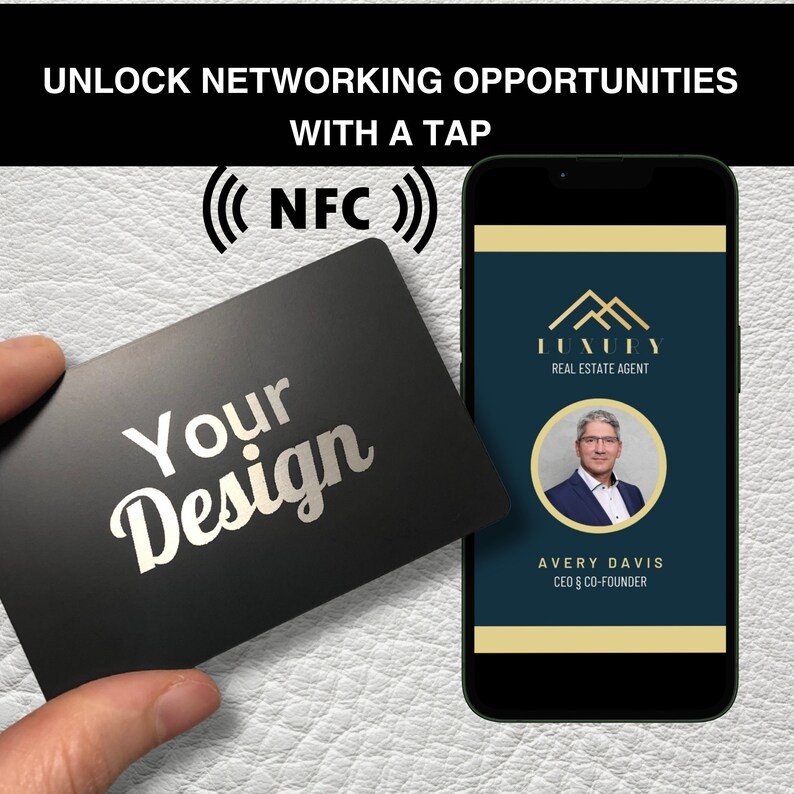 Business NFC Name Card, NFC Chips Metal, Professional Card Tap to Share ...