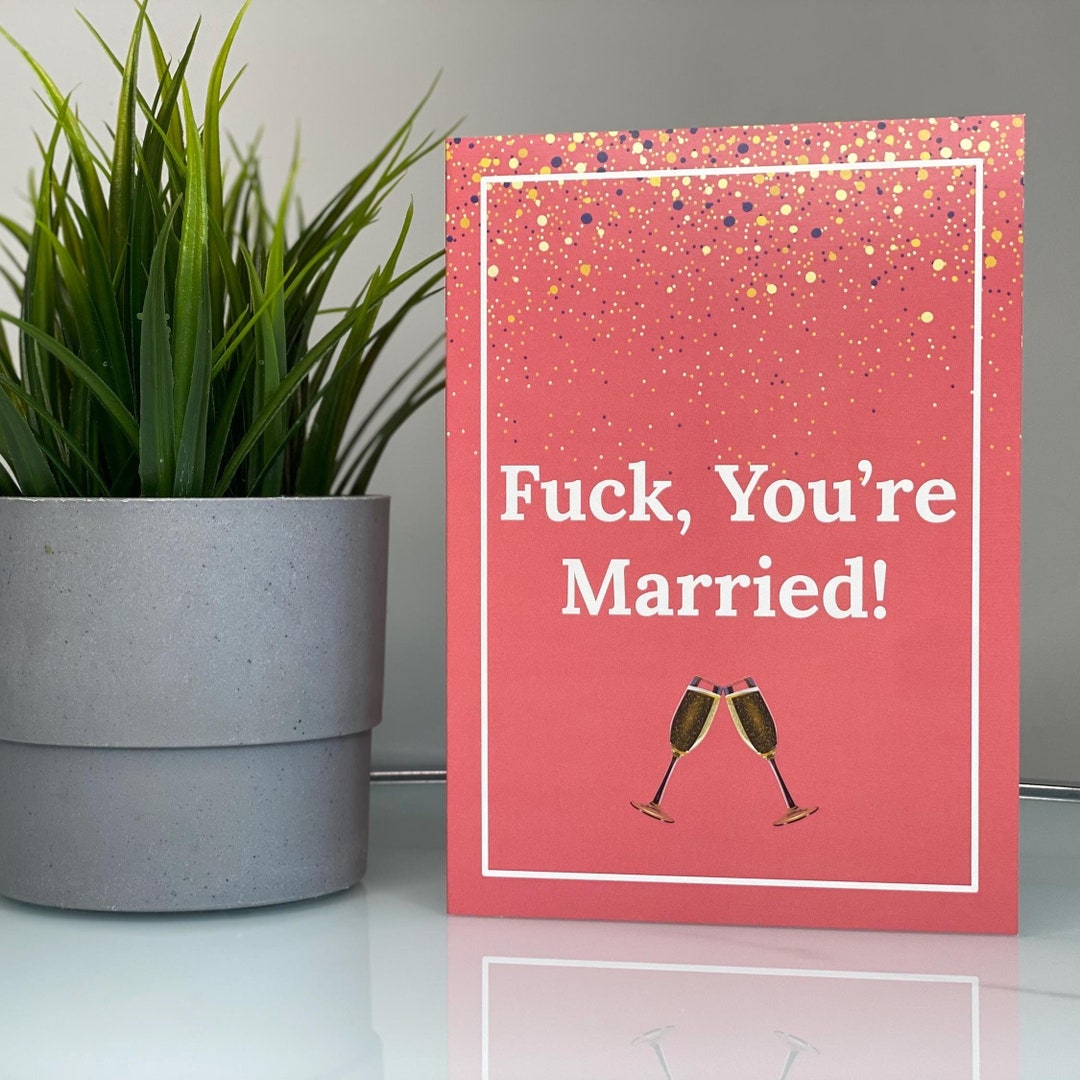 Funny Marriage Congratulations Card, Newly Wed Couple, Card for the ...