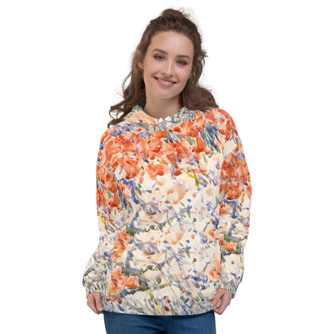 Boho Wildflowers Hoodie, Floral Sweatshirt, Cottagecore Hoodie, Vintage ...