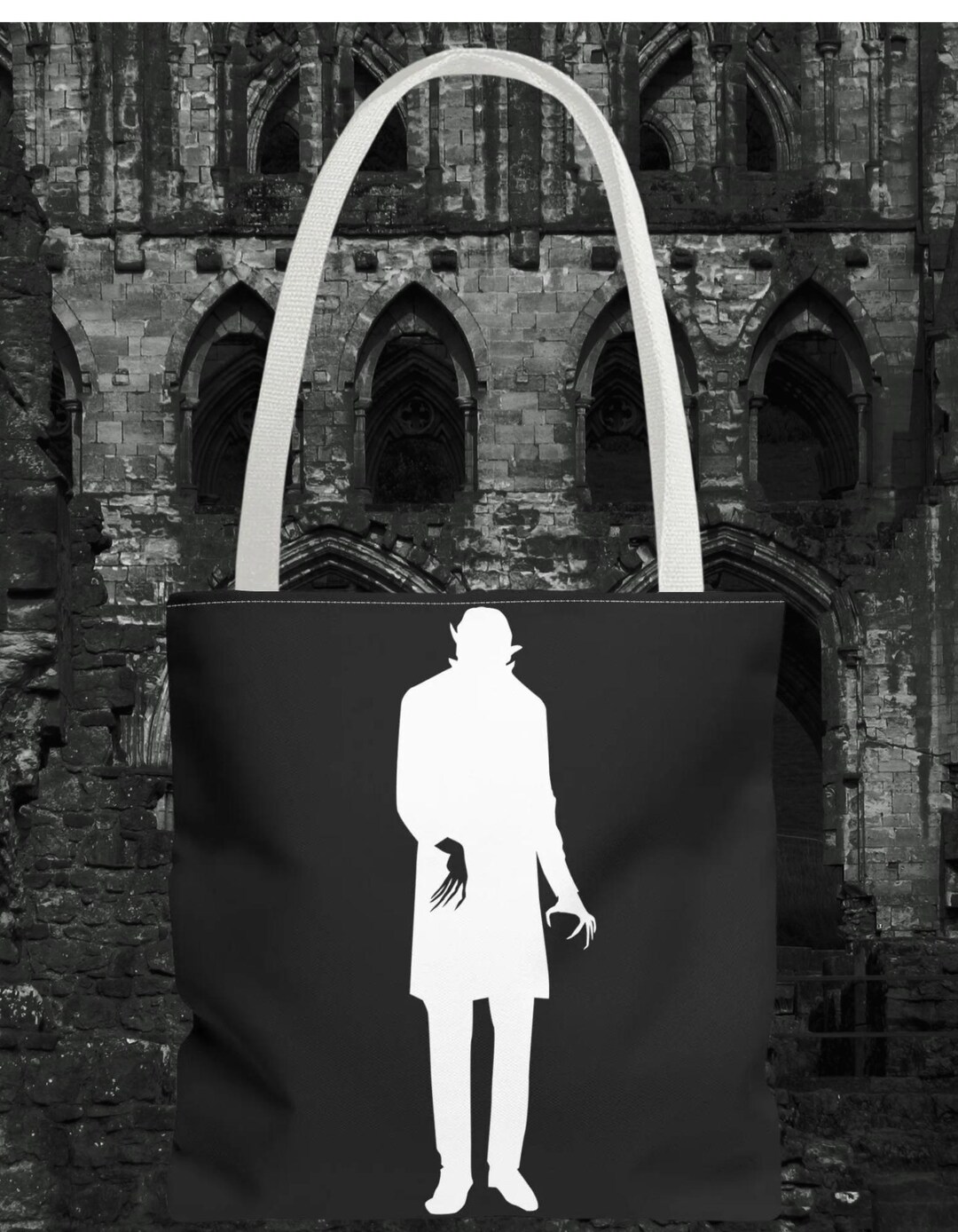 Nosferatu Vampire Tote Bag , Gothic Horror Book Bag, Creepy Dracula ...