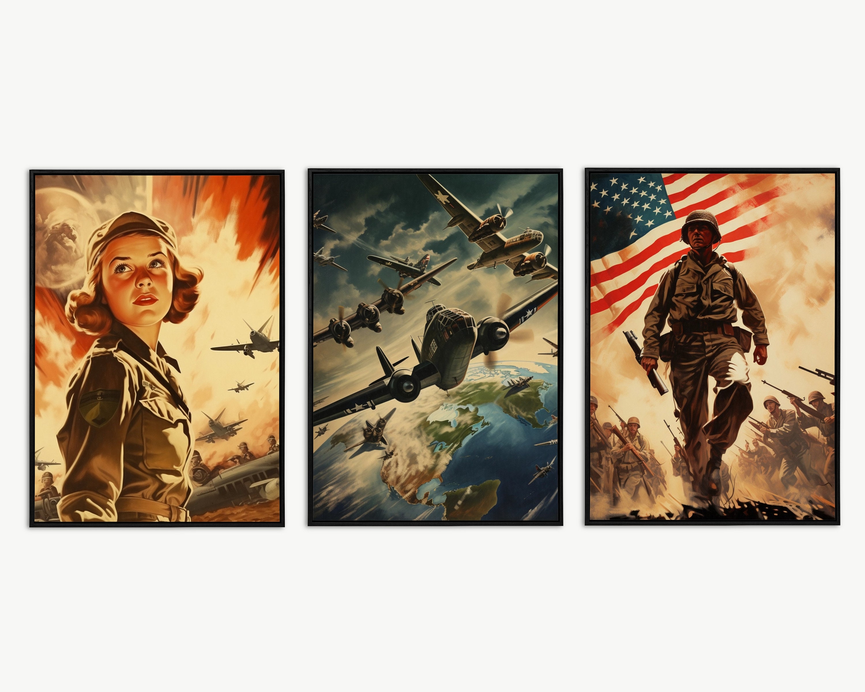 Vintage WW2 Art Bundle WW2 Poster Bundle WW2 Instant - Etsy