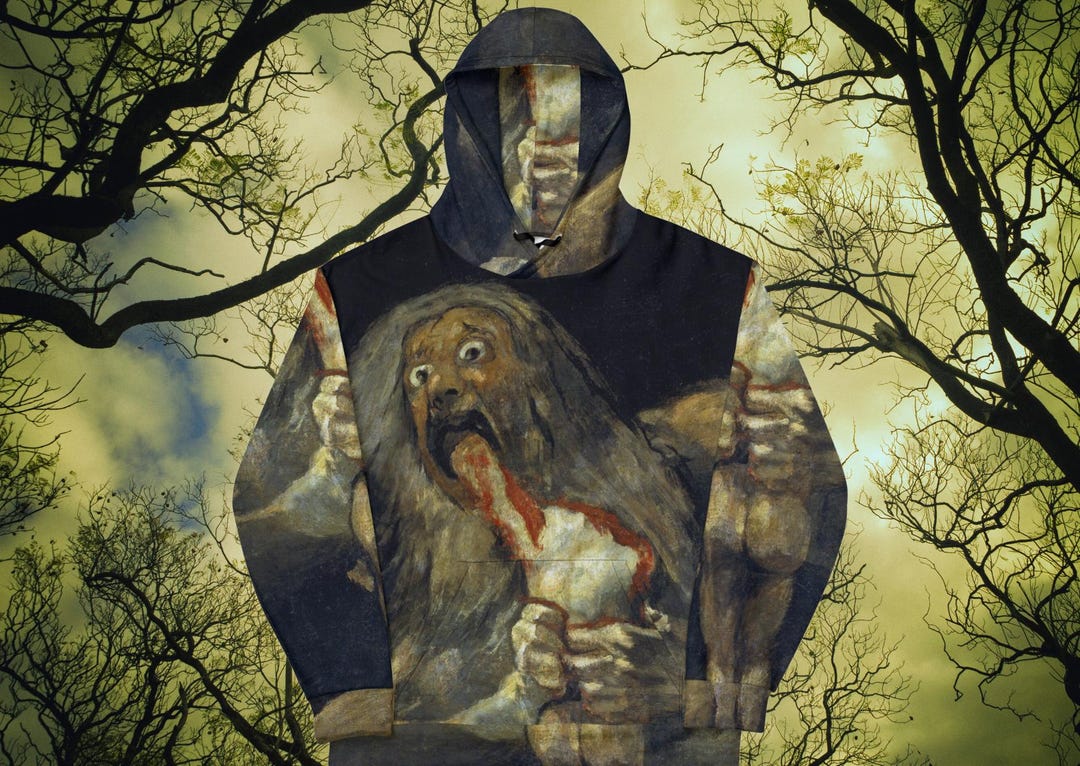 Francisco Goya Inspired Hoodie, Saturn Devouring His Son Sweater, Goth ...