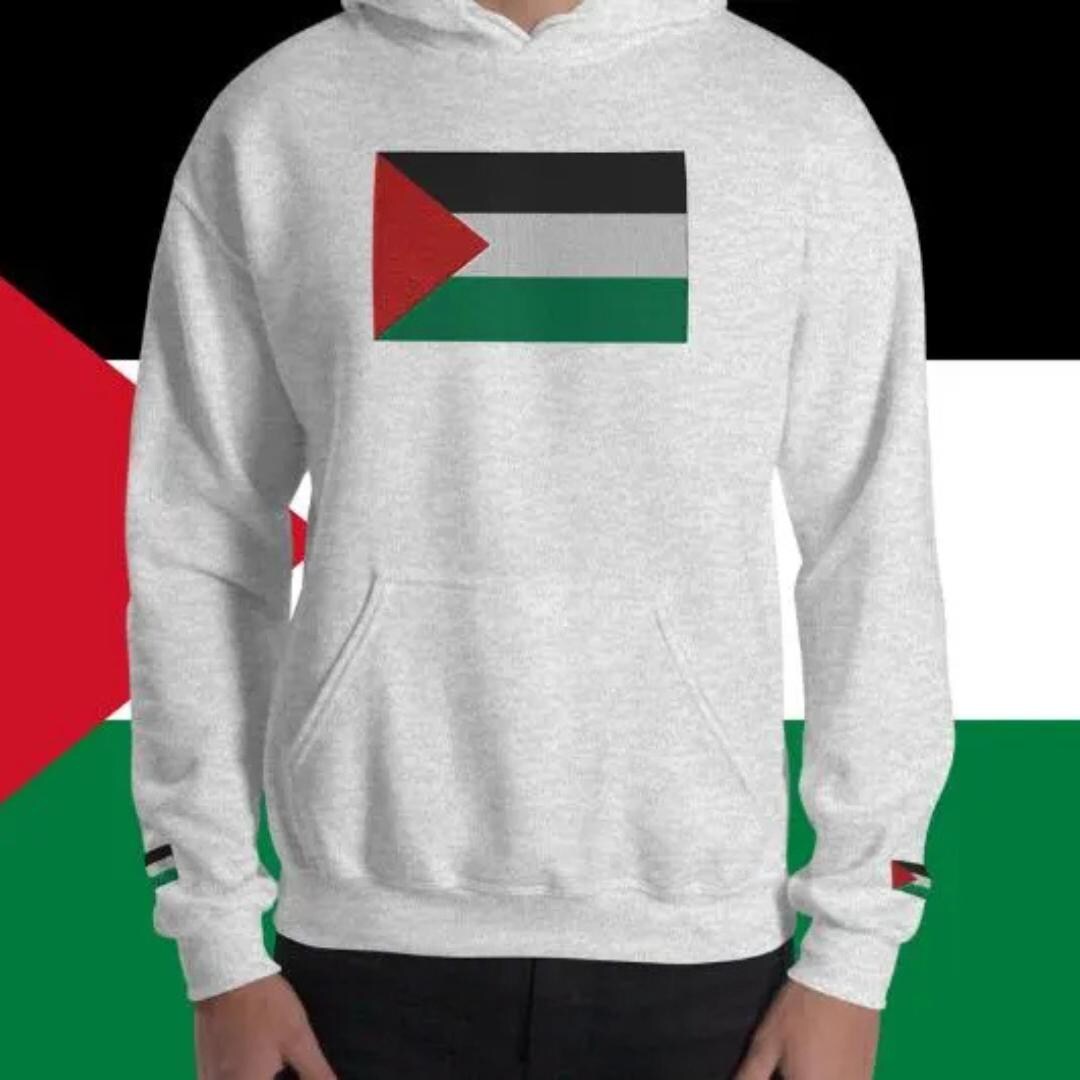 Palestine Embroidered Hoodie, Palestinian Appreciation Pullover ...