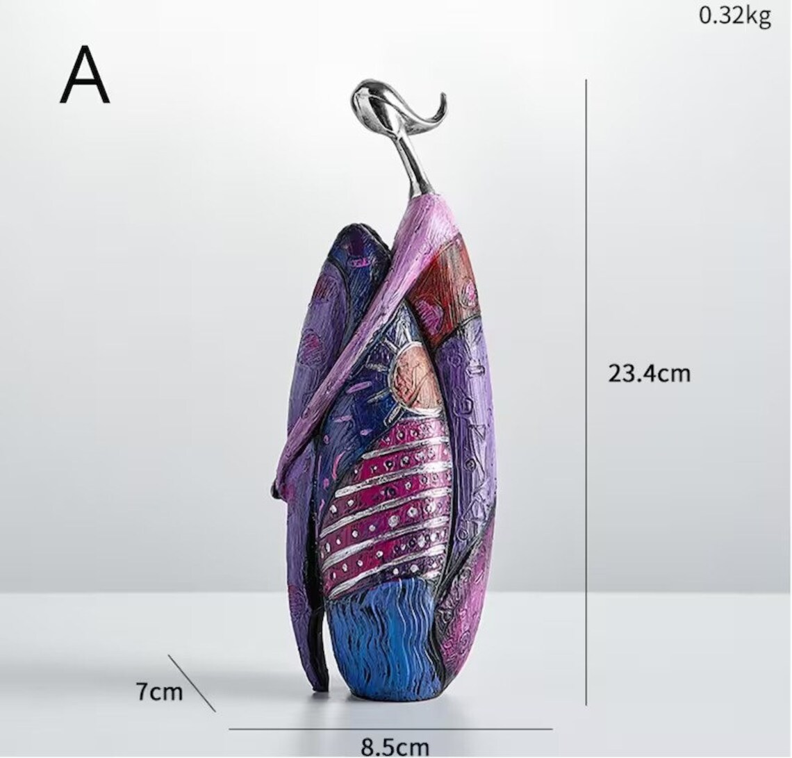 Creative Home Decoration Colorful Abstract Figure Sculpture Living Room ...