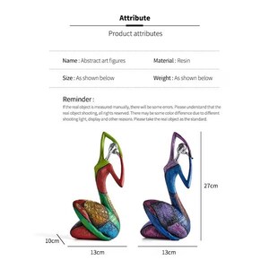 Creative Home Decoration Colorful Abstract Figure Sculpture Living Room ...