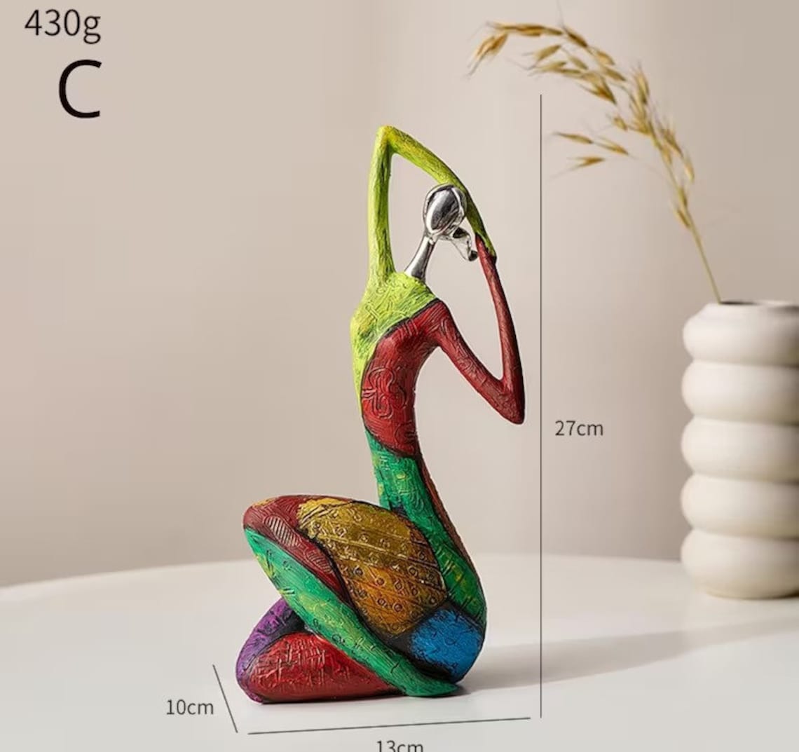 Creative Home Decoration Colorful Abstract Figure Sculpture Living Room ...