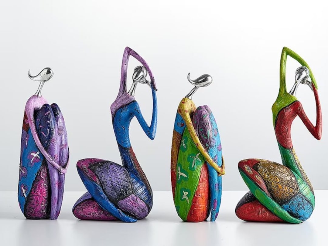 Creative Home Decoration Colorful Abstract Figure Sculpture Living Room ...