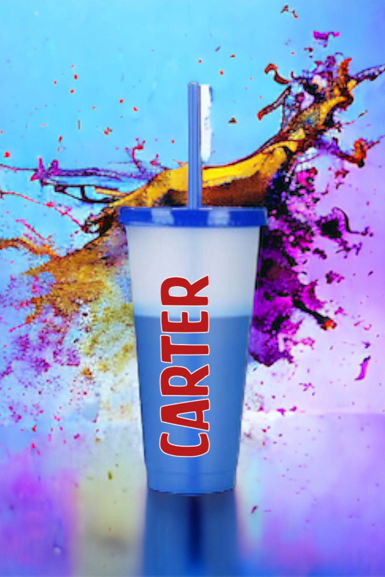 Personalised Gamer Inspired Battle Royale Colour Changing Cold Cup Gift ...