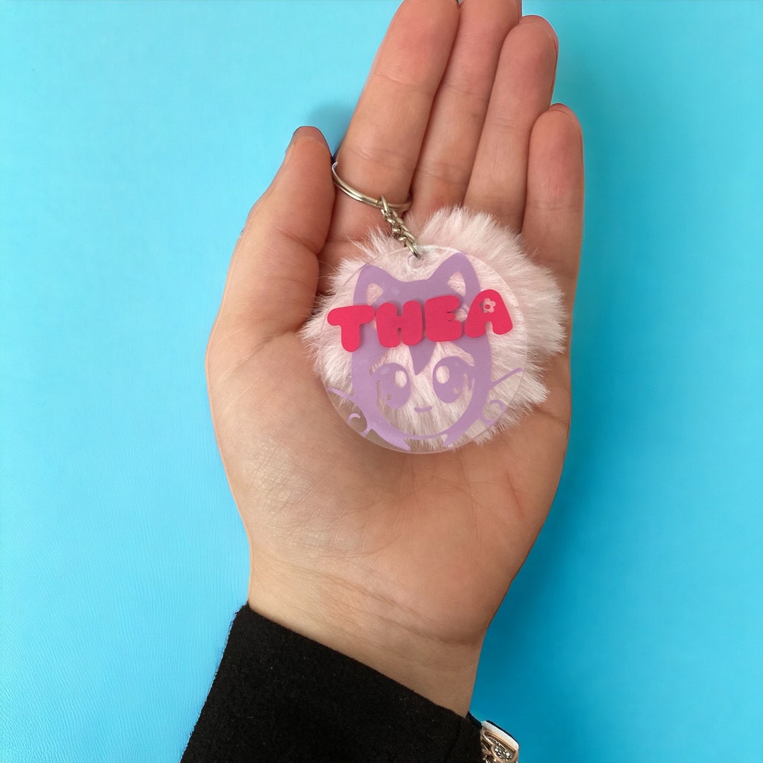 Personalised Aphmau Pompom Keychain Bag Charm Party Favour or Gift ...