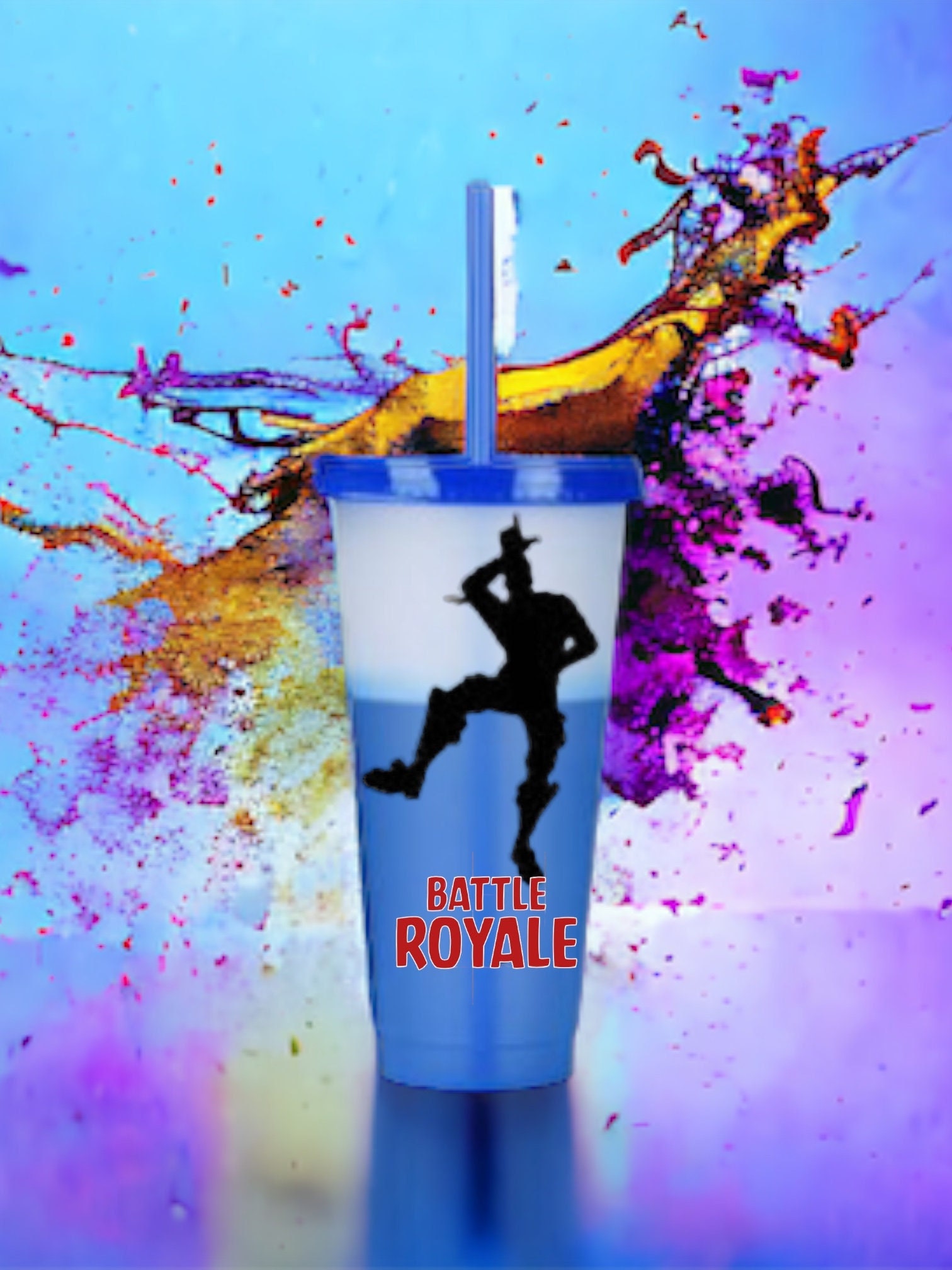 Personalised Gamer Inspired Battle Royale Colour Changing Cold Cup Gift ...