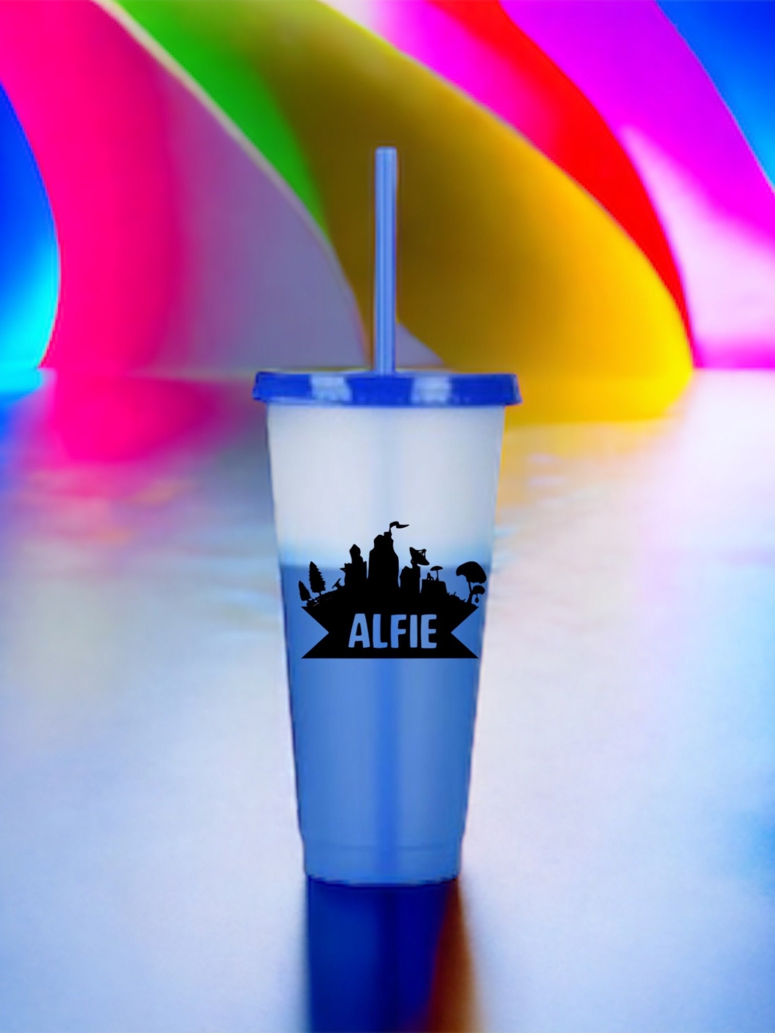 Personalised Gamer Inspired Battle Royale Colour Changing Cold Cup Gift ...