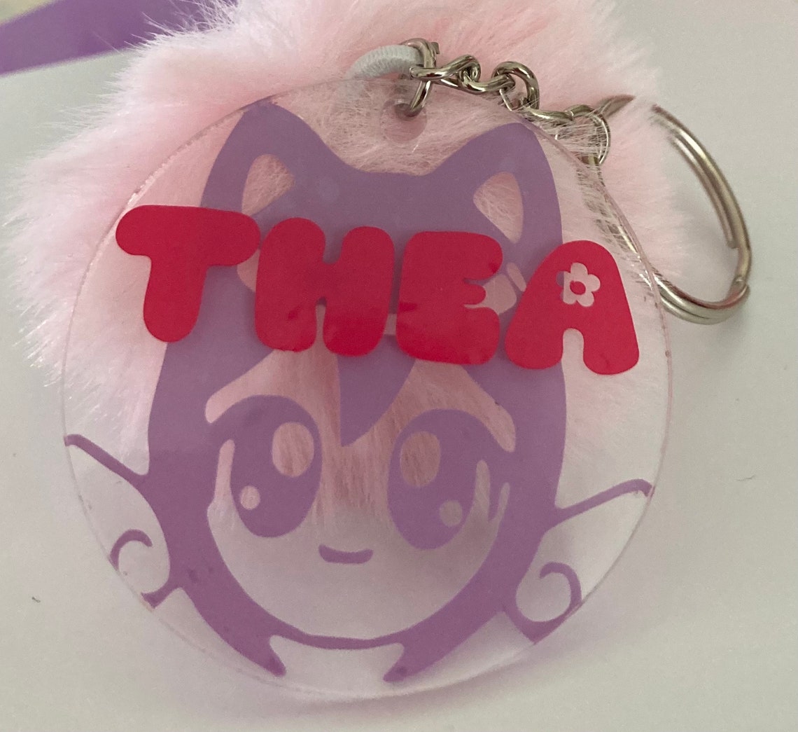 Personalised Aphmau Pompom Keychain Bag Charm Party Favour or Gift ...