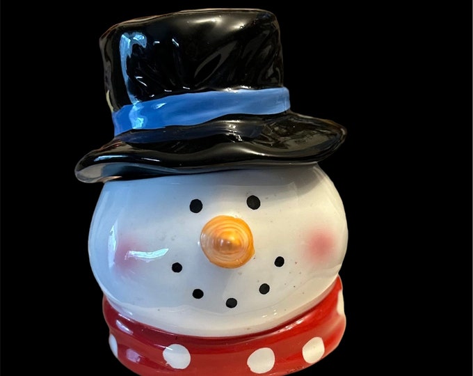 Vintage Hallmark Ambassador Snowman Votive Tealight Candle Holder ...