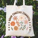 Grow Positive Thoughts Tote Bag, Floral Gift Shoulder Bag, Kindness ...