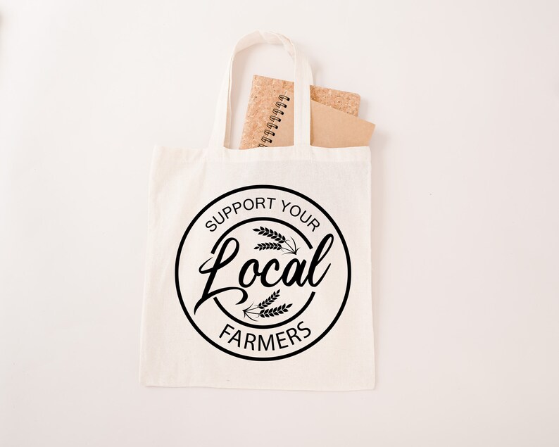 Support Your Local Farmers Tote Bag Cute Farmer Gift Totes - Etsy