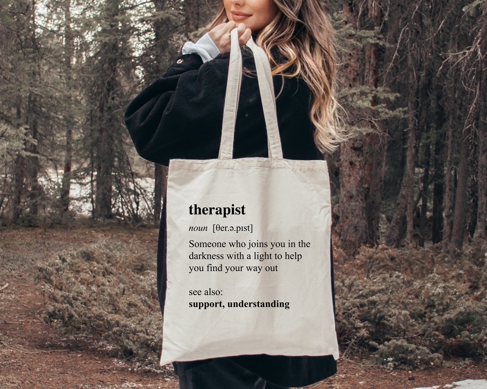 Therapist Description Tote Bag, Gift for Therapists, Definition Tote ...