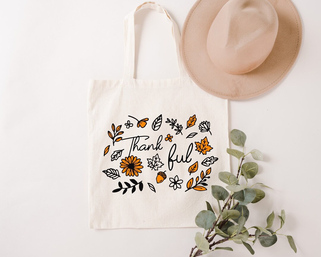 Cute Thank Full Tote Bag Cottagecore Fall Gift Shoulder Bags - Etsy