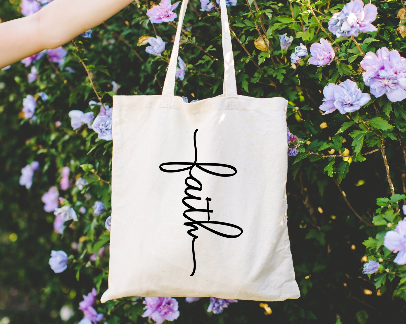 Faith Tote Bag, Faith Cross Gift Bags, Christian Faith Shoulder Bag ...