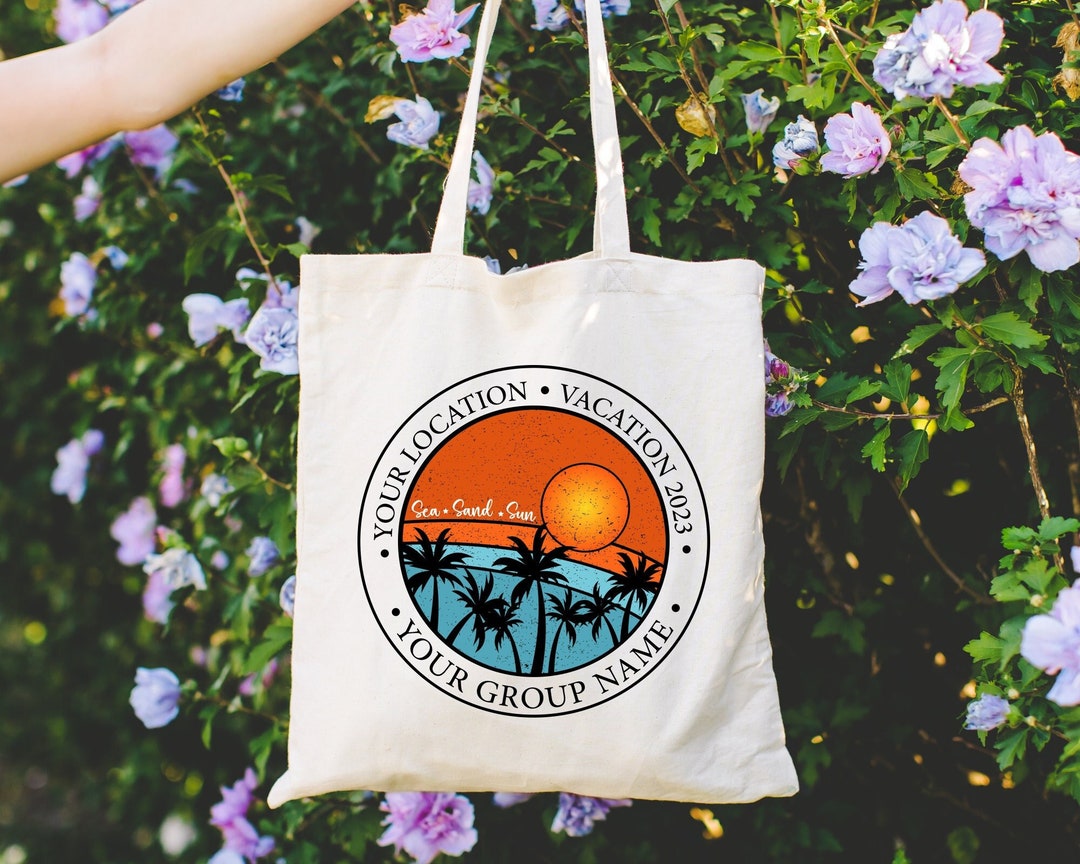 Custom Family Vacation Tote Bag, Personalized Family Gift Shoulder Bag ...