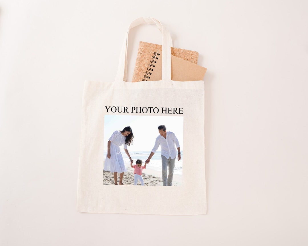 Custom Photo Tote Bag, Personalized Picture Gift Shoulder Bag ...