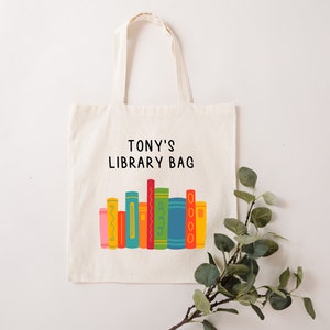 Personalized Cool Kids Library Tote Bag, Homeschool Gift Idea, Children ...