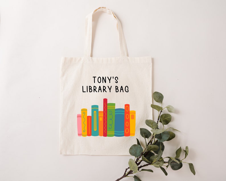 Personalized Cool Kids Library Tote Bag Homeschool Gift Idea - Etsy