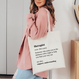 Therapist Description Tote Bag, Gift for Therapists, Definition Tote ...