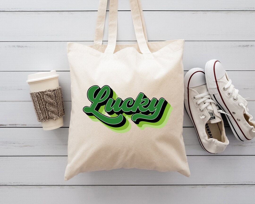 Retro Lucky Tote Bag St. Patrick's Day Gift Lucky Bag - Etsy