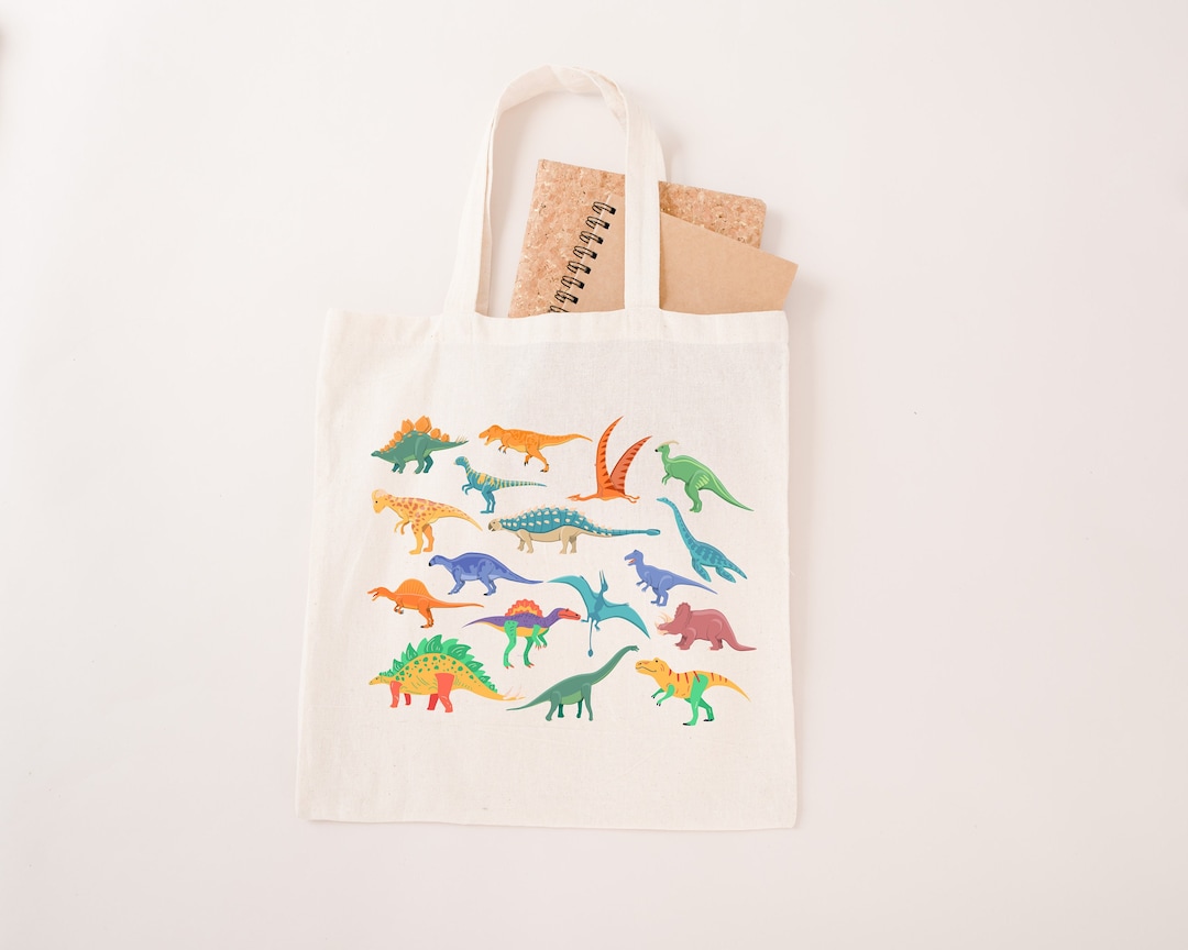 Dinosaurs Tote Bag Shopper Bags Dinosaur Print Shoulder - Etsy